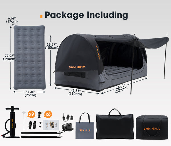 San Hima Single Air Swag Camping Swags Dome Tent Free Standing